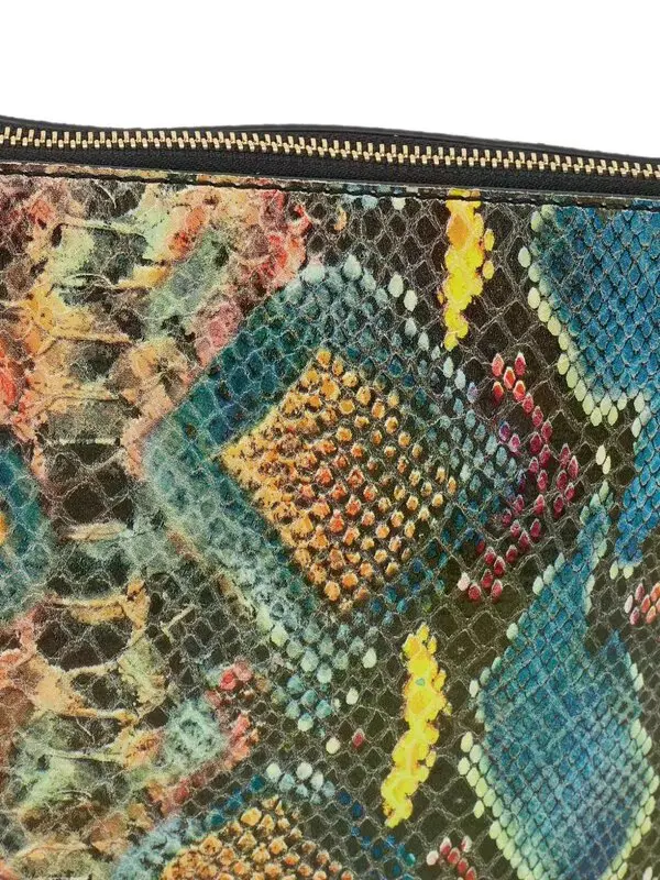 Stella McCartney Faux Python Clutch Bag - Grey