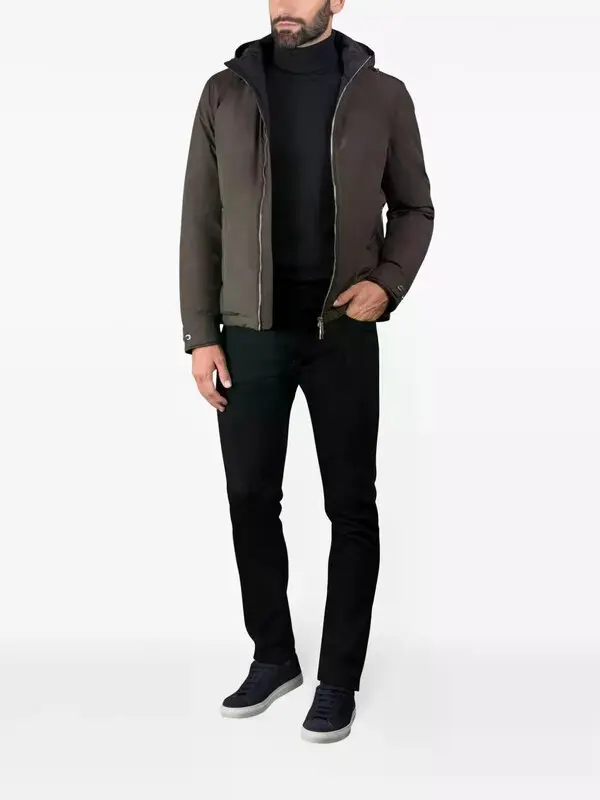 MOORER Albini Quilted Jacket With Detachable Hood