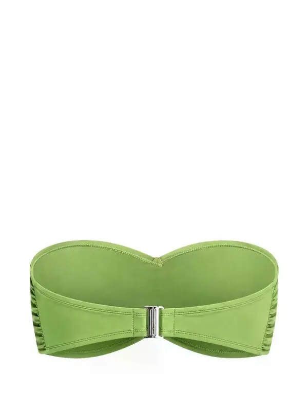 Seafolly Twist-detail Bandeau Bikini Top - Green