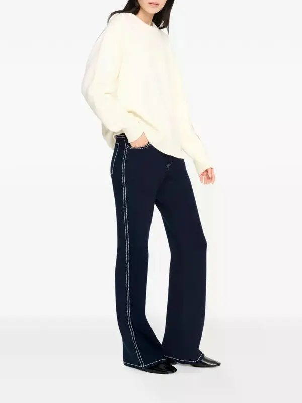 BARRIE Thistle-motif Round-neck Sweater