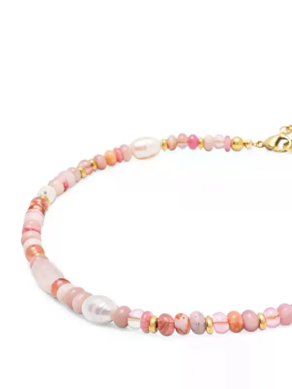 NIALAYA JEWELRY Beaded Pearl Necklace - Gold