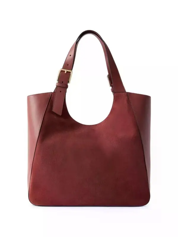Furla Leather Tote Bag With Suede Panels