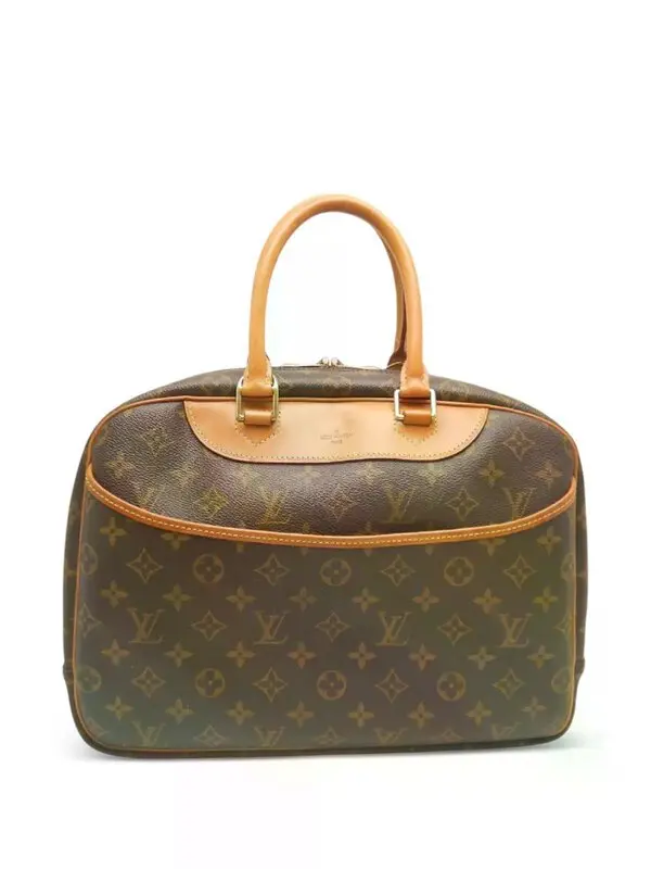 LOUIS VUITTON Monogram Deauville Handbag - Brown