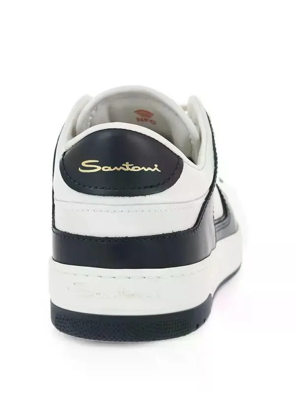 Santoni Air Perforated Panelled Sneakers