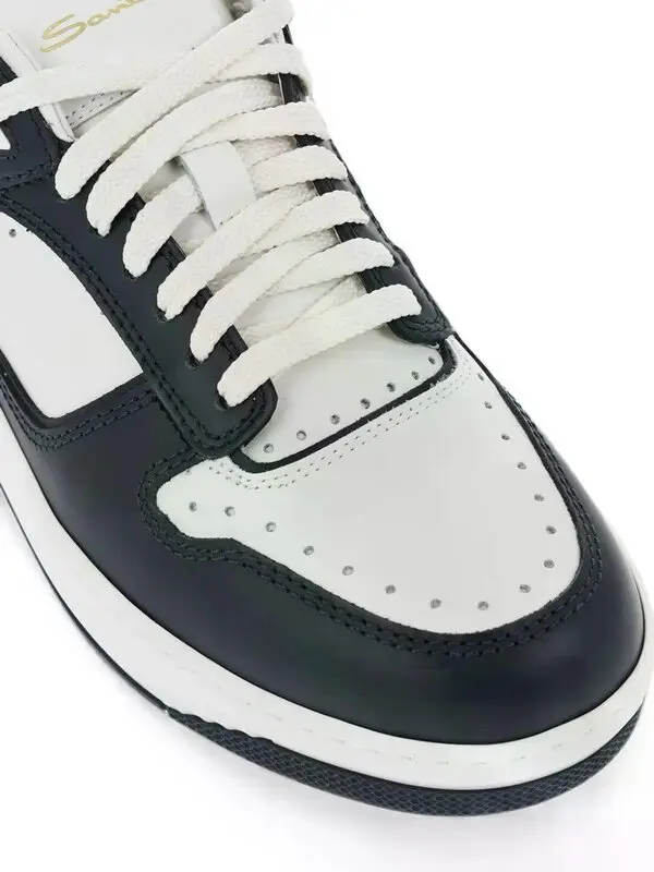 Santoni Air Perforated Panelled Sneakers