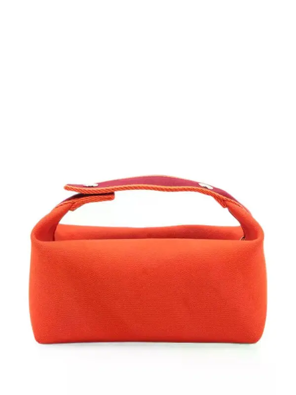 Hermès 2020-2026 Small Toile Bride A Brac Case Vanity Bag - Orange