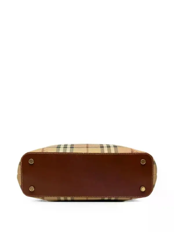 Burberry Mini Haymarket Check Coated Canvas Tote Bag