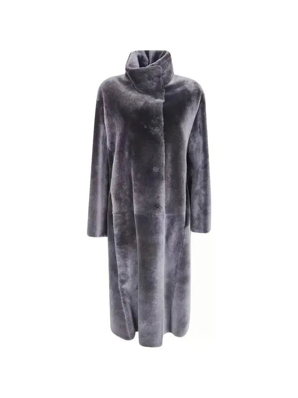 Giorgio Armani Reversible Lamb-fur Coat - Brown