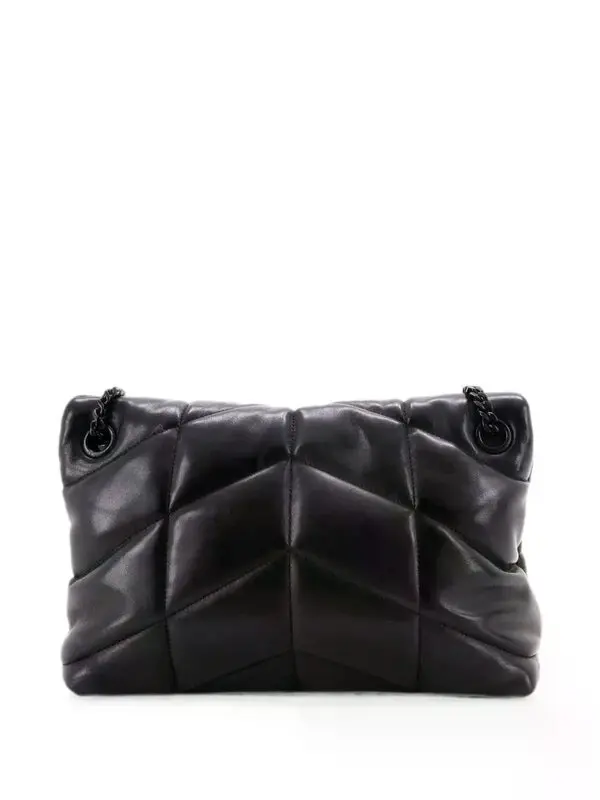 Saint Laurent Loulou Puffer Shoulder Bag Quilted Leather Small Crossbody Bag - Black