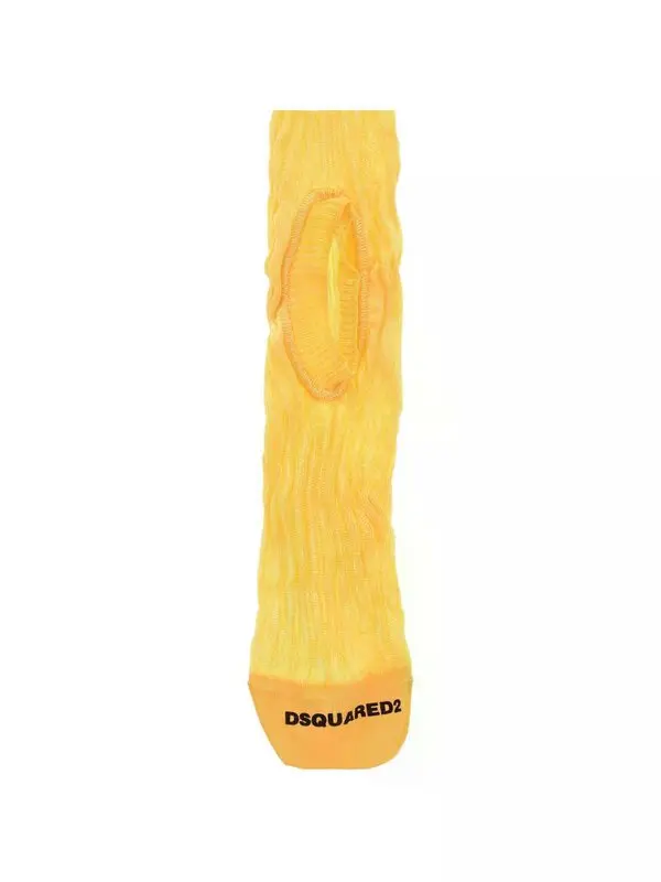Dsquared2 Ribbed Cut-out Socks - Yellow