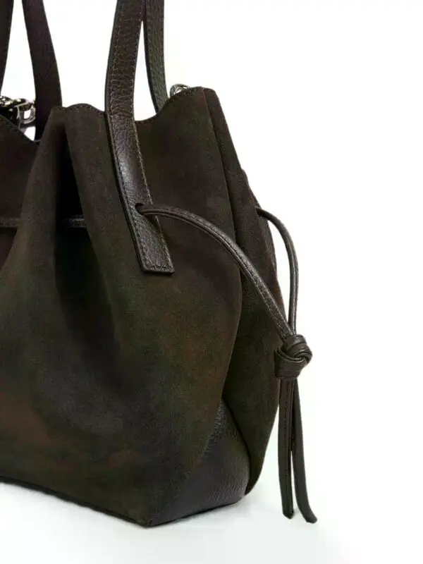 Yuzefi Scallop Suede Tote Bag
