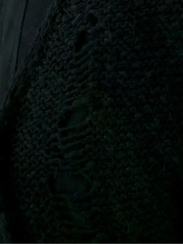 THOM KROM Distressed Knit Cardigan