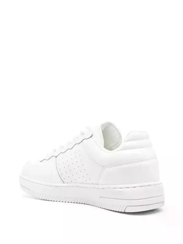 Versace Calf Leather Logo Print Sneakers