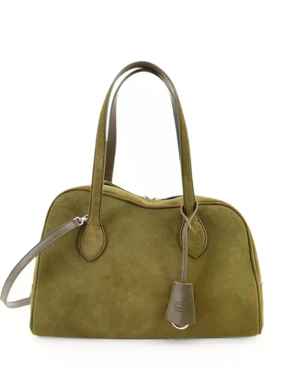 ATP ATELIER Noale Suede-finish Tote Bag - Green