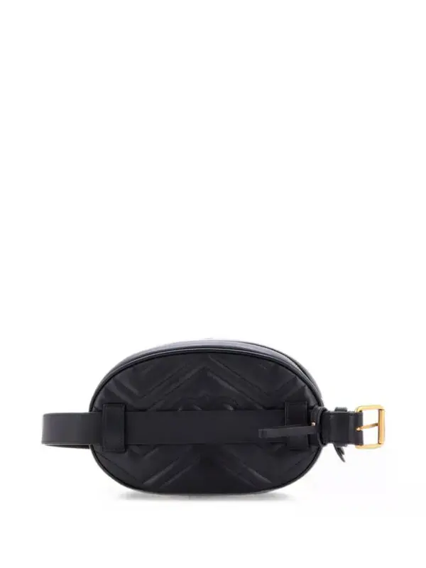 Gucci Gg Marmont Matelassé Leather Belt Bag - Black