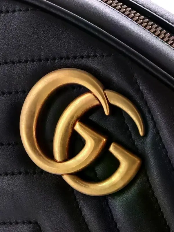 Gucci Gg Marmont Matelassé Leather Belt Bag - Black