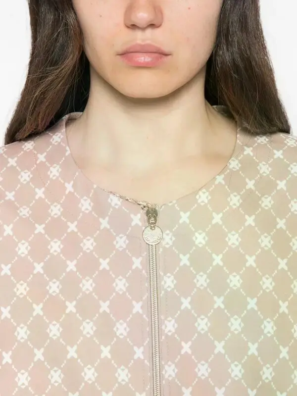BETTY BARCLAY Geometric-print Zip-up Jacket