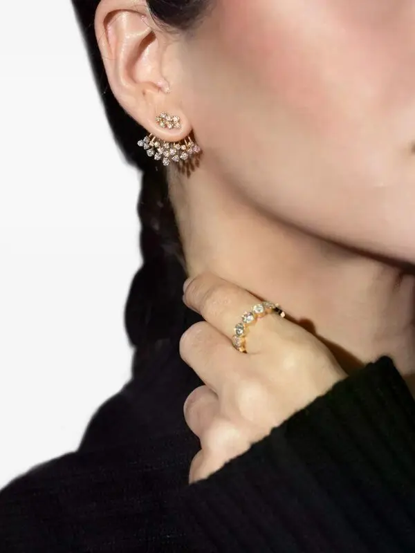 GRAZIELA Açaí Diamond Ear Jackets In 18k Yellow