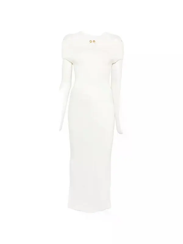 Alberta Ferretti Off-the-shoulder Midi Dress - White