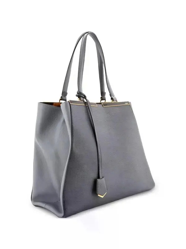 Fendi 3jours Bag Leather Large Tote Bag - Grey