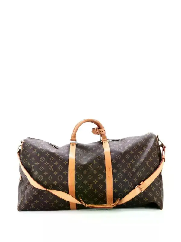 LOUIS VUITTON Keepall Bandouliere Bag Monogram Canvas 60 Travel Bag - Brown
