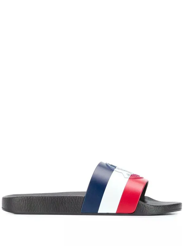 Moncler Logo-debossed Slides - Blue