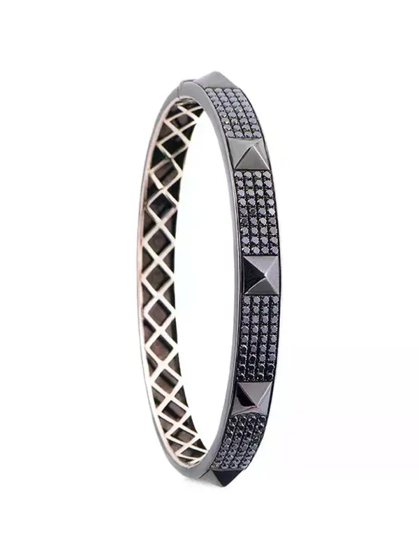 STEFERE Diamond Spike Bangle - Black