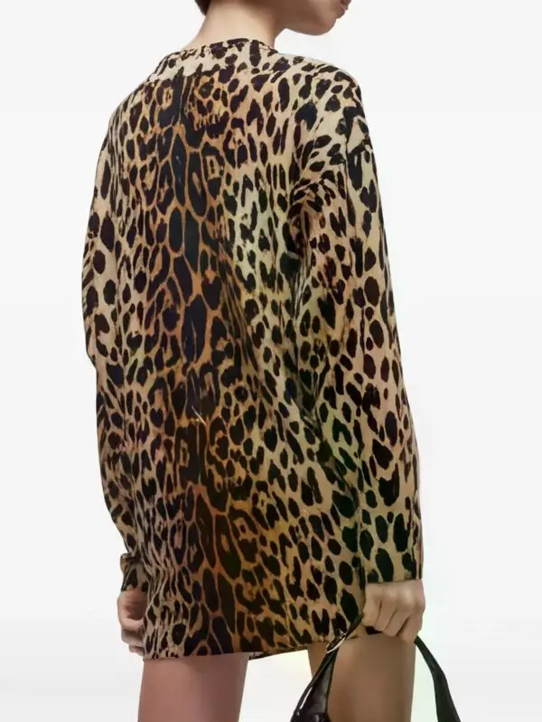 Gucci Printed Knit Cashmere Dress - Brown
