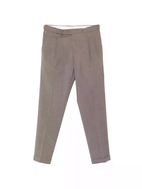 BRIGLIA 1949 Pleated Turn-up Trousers - Grey