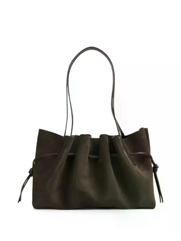 Yuzefi Scallop Suede Shoulder Bag