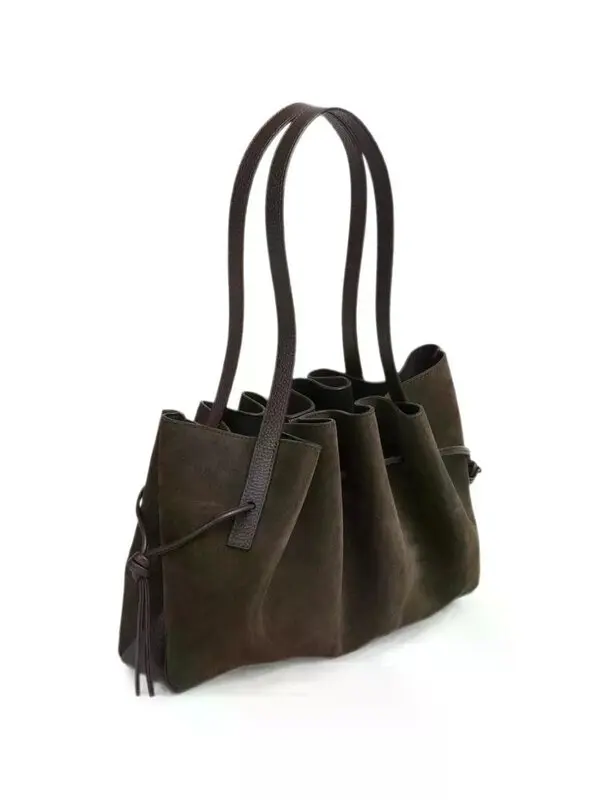 Yuzefi Scallop Suede Shoulder Bag