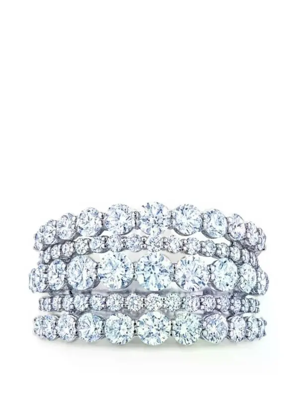 Kwiat Lyric Five-row Diamond Ring - Silver