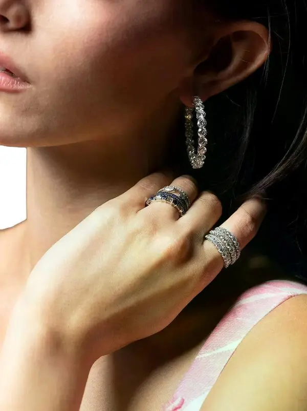 Kwiat Lyric Five-row Diamond Ring - Silver