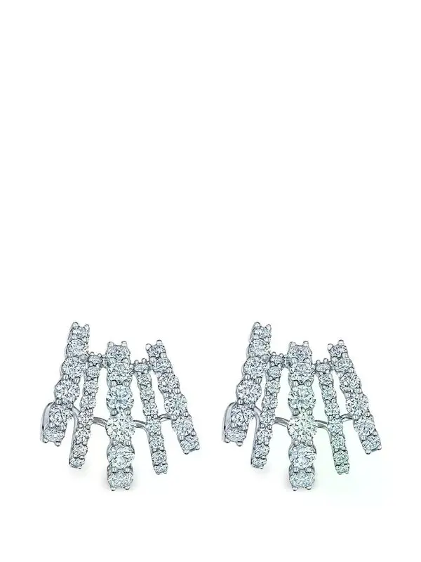 Kwiat Diamond Ear Cuff Earrings In 18k White Gold - Silver
