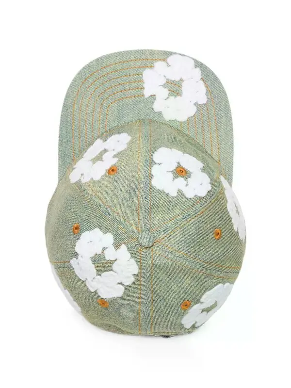 DENIM TEARS Cotton Wreath Denim Cap