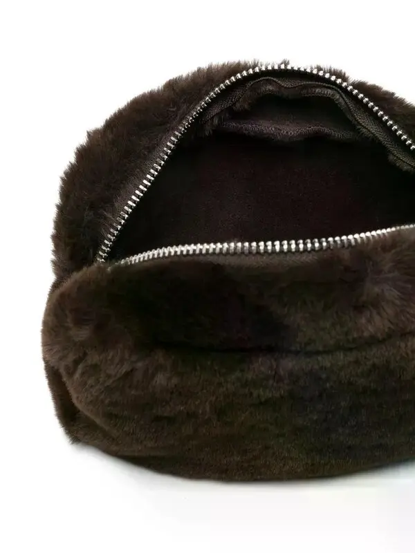 Apparis Faux-fur Make-up Bag - Brown
