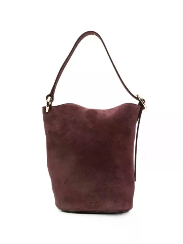 JOSEPH M Fold Suede Bucket Bag - Brown