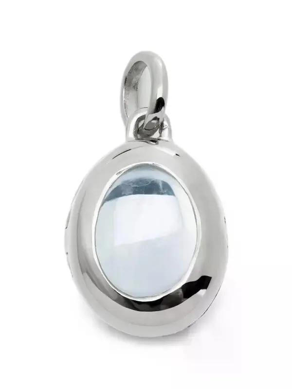 Monica Vinader April Birthstone Rock-crystal Locket Pendant - Silver