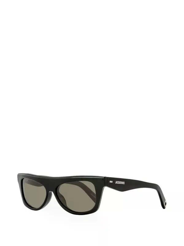 Jacquemus Pina Geometric-frame Sunglasses - Black