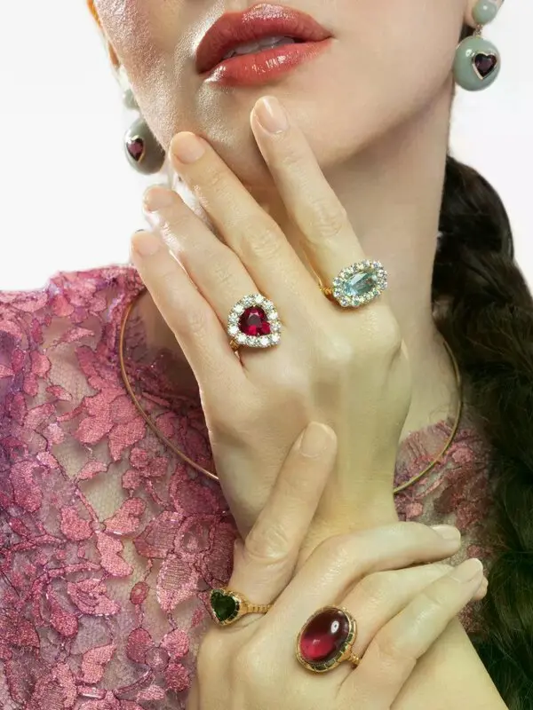 Retrouvai Heirloom Aquamarine And Diamond Ring