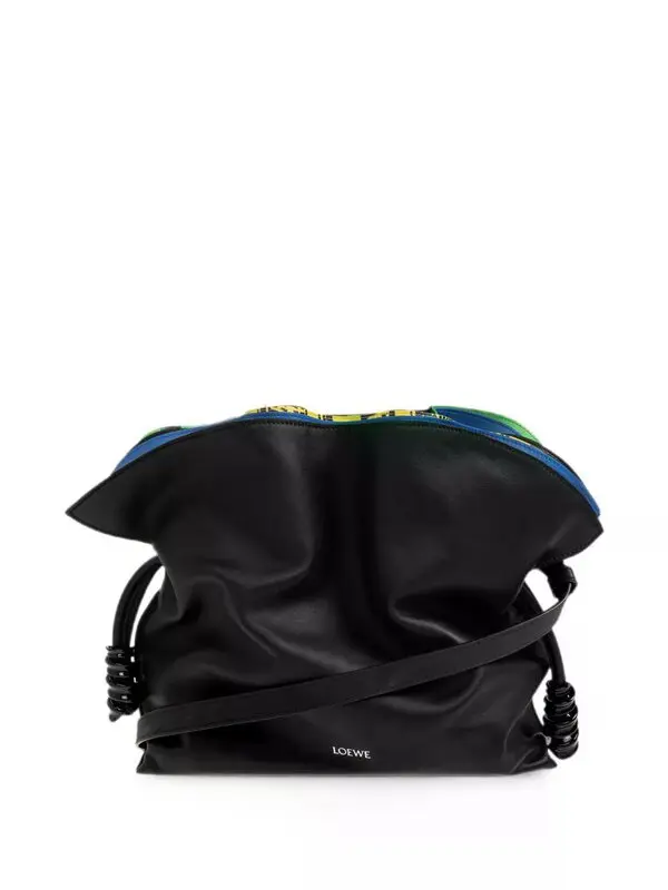 Loewe Medium Millefeuille Flamenco Clutch In Nappa Calfskin - Black