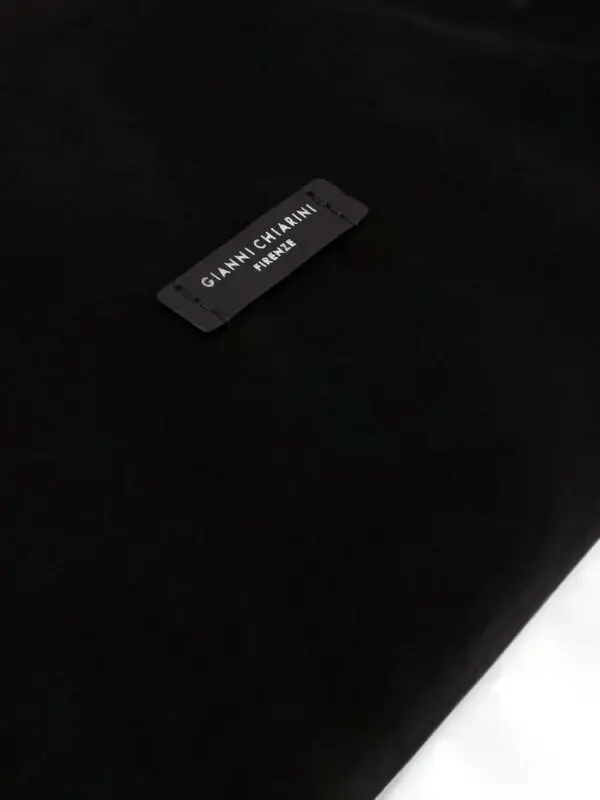 GIANNI CHIARINI Large Dua Suede-finish Logo-patch Tote Bag