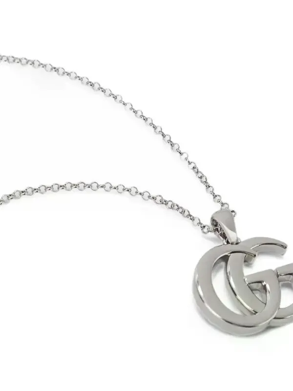 Gucci Gg-marmont Pendant Necklace - Silver