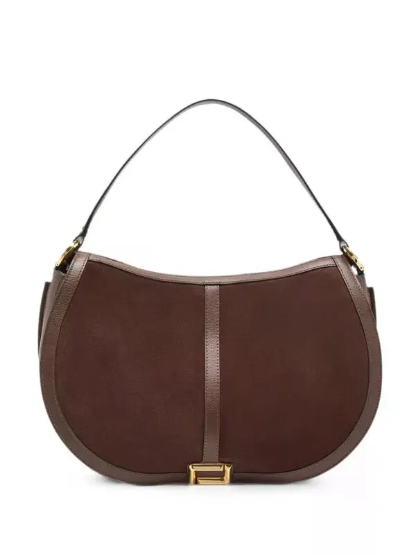 LANCEL L Celeste Double Buckle Saddle Bag - Brown