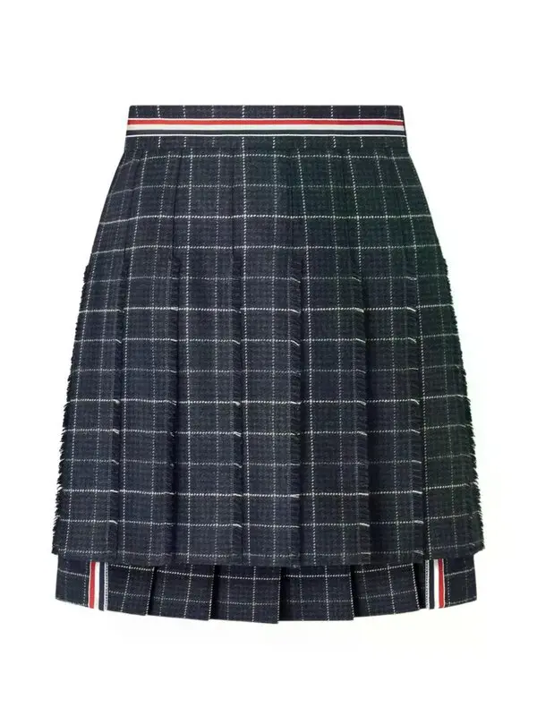 Thom Browne Windowpane Houndstooth Pleated Skirt
