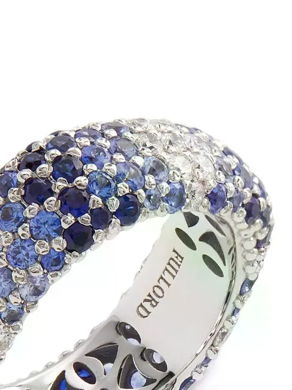 FULLORD Ghost Sapphire And Diamond Ring In 18k White Gold