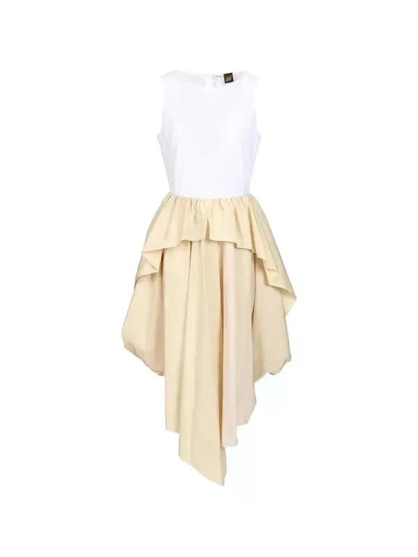 Loewe Ruffled Asymmetric Day Dress - Neutrals