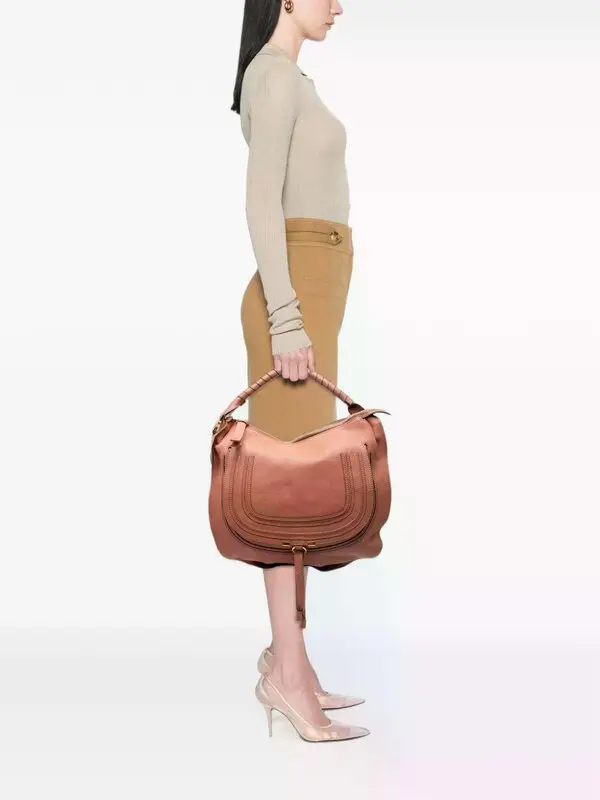 Chloé 2011 Large Pebbled Calfskin Marcie Hobo Satchel - Pink