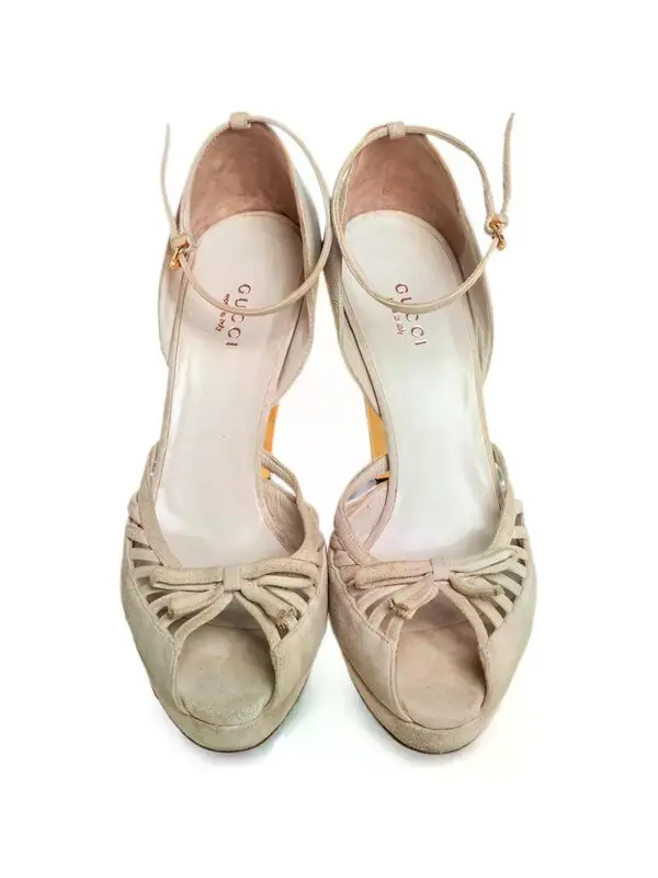 Gucci Bow-detail Platform Sandals