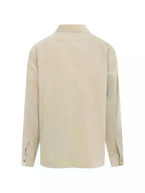 Ralph Lauren Purple Label Corduroy-texture Button-down Shirt - Neutrals